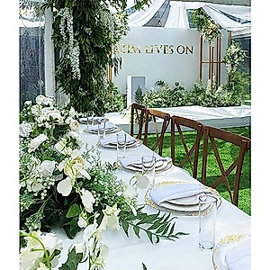 Heudumb Table Cloth 6 Packs White Tablecloths for Rectangle Tables 60x102 Inch Washable Wrinkle Free and Spillproof Polyester Tablecloth for Festival Camping Picnic Wedding Party Table Cover