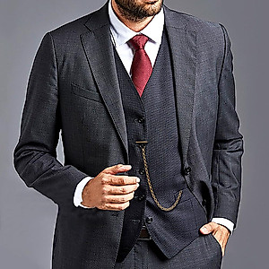 TREEWETO Pocket Watch Vest Chain 14.7 inch (37.5 cm) Gold