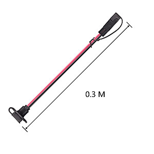 CERRXIAN 30cm 12AWG SAE to SAE Socket Sidewall Port Panel Mount Solar Cable, SAE Quick Connect Harness Cable(2-Pack)