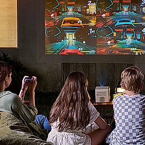 BenQ GS50 1080p Wireless Outdoor Projector | Extra Bass Bluetooth Speaker | IPX2 Splash & Drop Resistant | WiFi | Android TV | Chromecast & AirPlay | Auto Focus | 2D Keystone | HDMI | USB-C | PD 45W