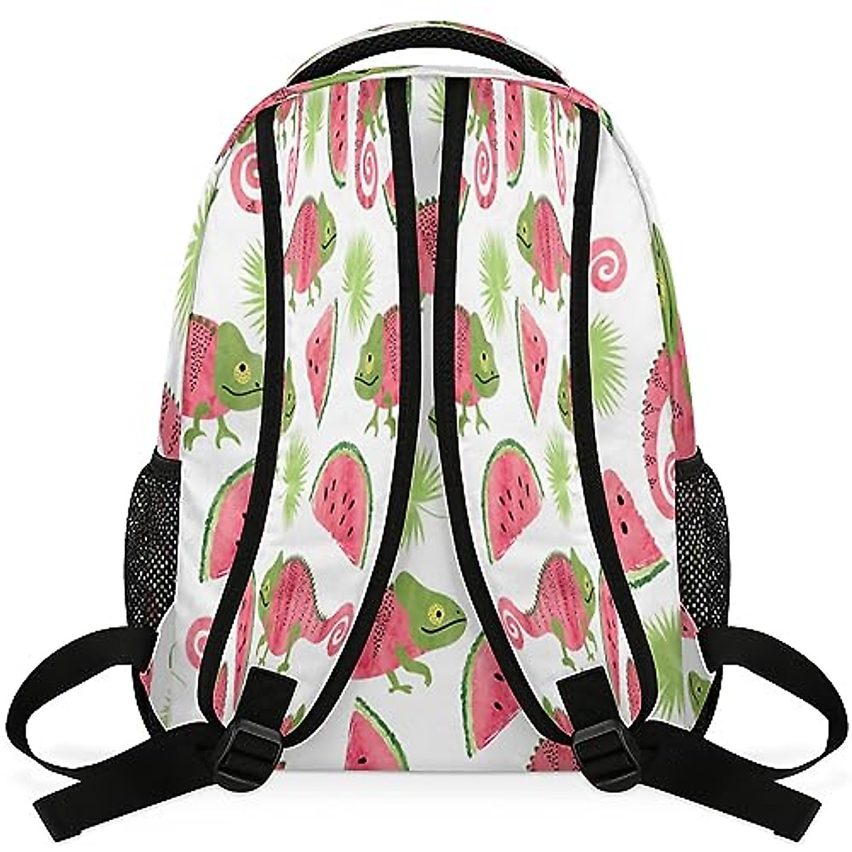 Watermelon Chameleon Travel Laptop Backpacks Lightweight Travel Hiking Camping Casual Daypack Backpack for Men Women Adults