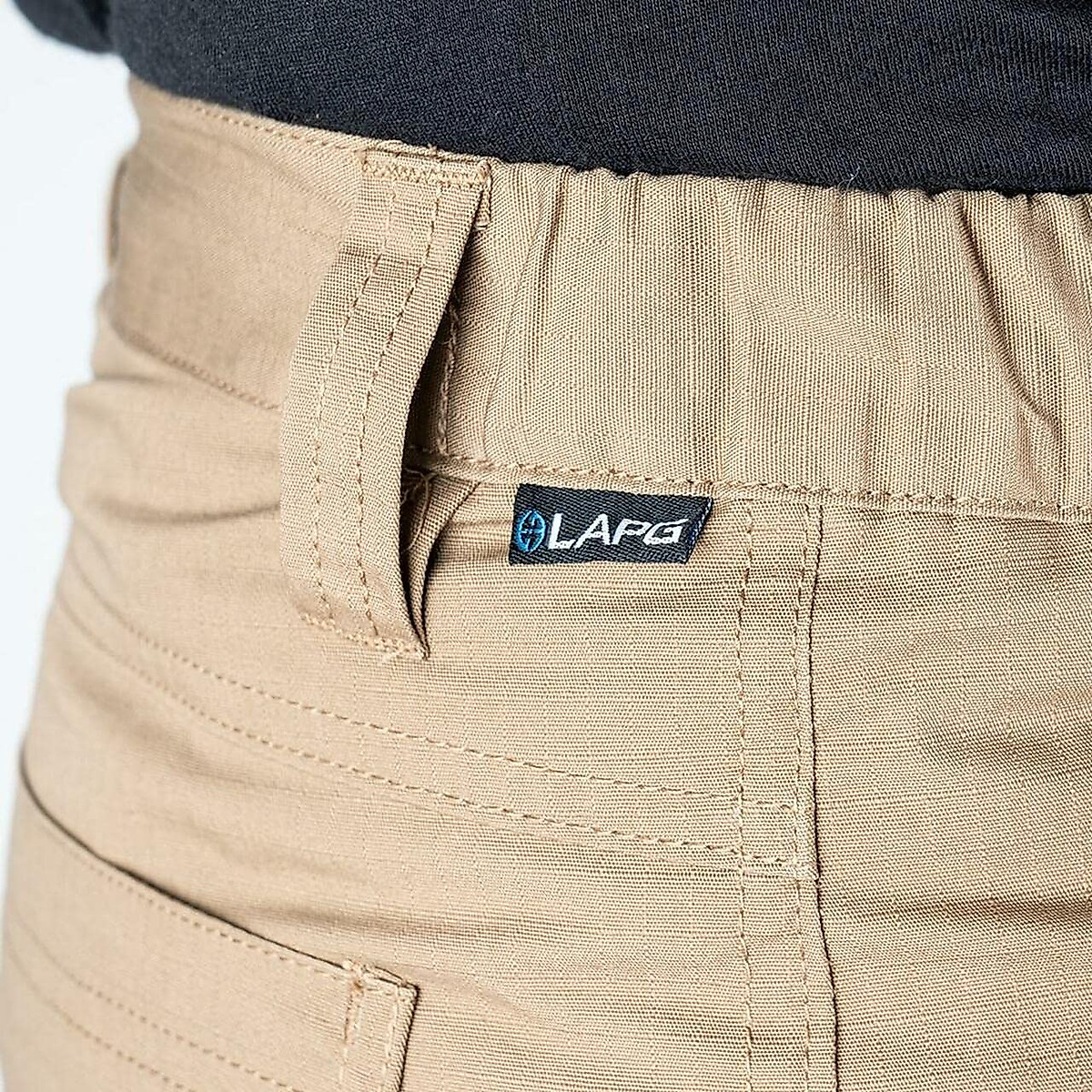 LAPG Men's Core Cargo Tactical Pants, Stretch Waistband, Lightweight & Durable Ripstop CCW Cargo Pants for Men, Charcoal, Size 36 x 34