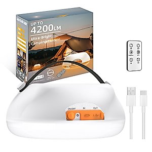 4200LM Led Rechargeable Lanterns,Lantern for Power Outages with 20000mAH Long Lasting Battery,Hanging Tent Light for Hurricane,Emergency,Camping,Outdoor,Home,Hiking