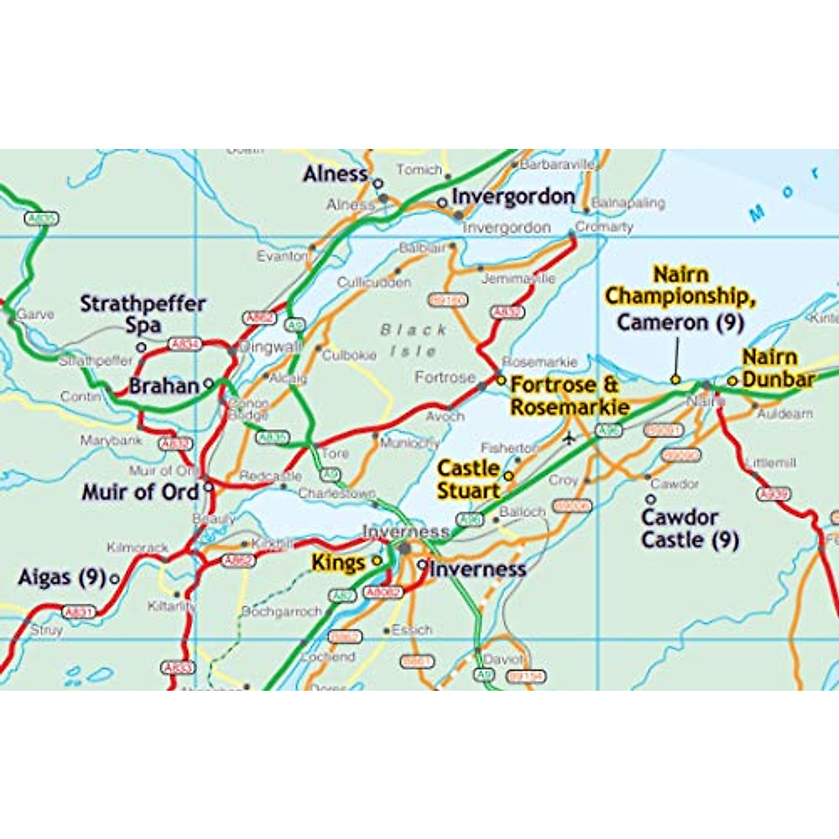 Golf Course Map of Scotland