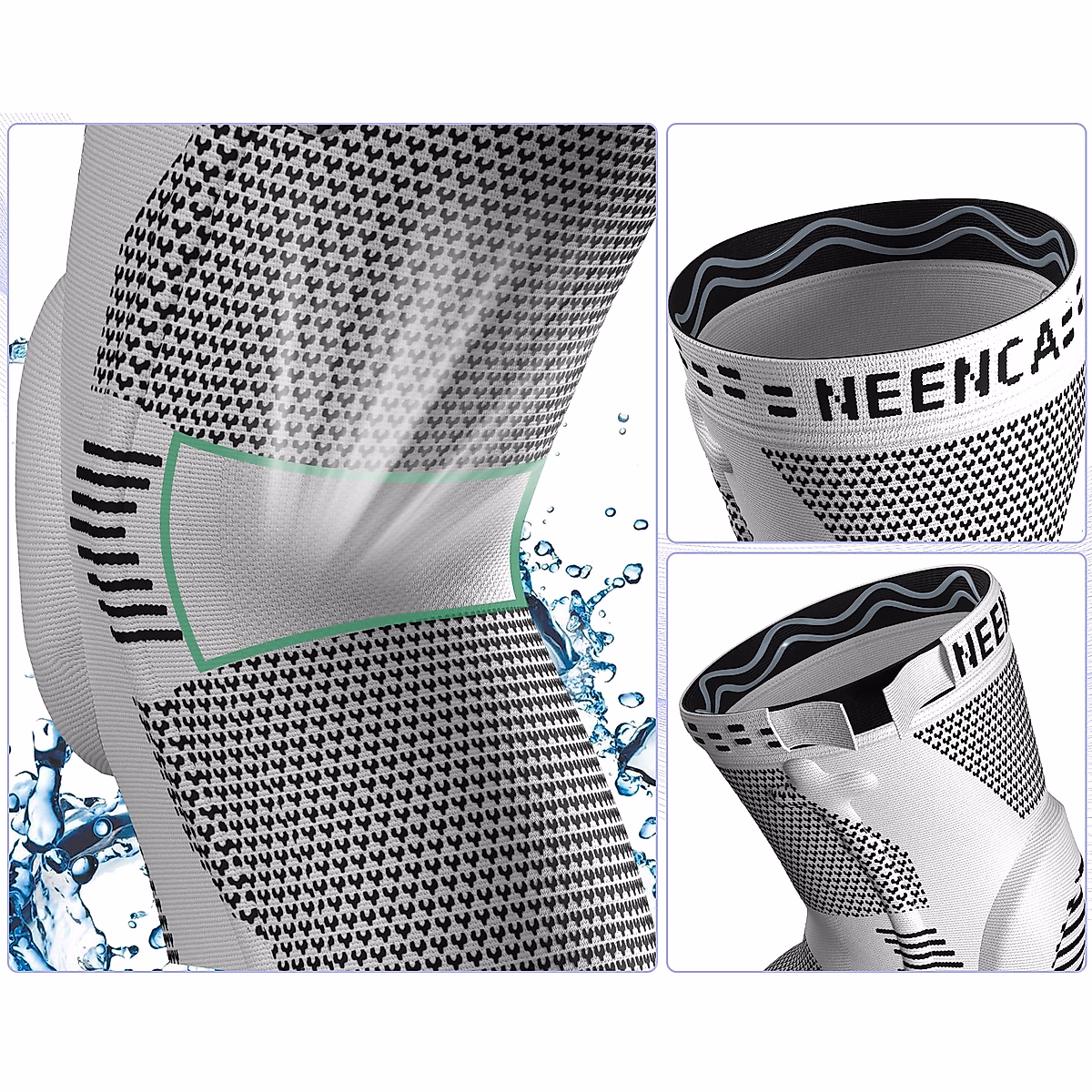 NEENCA Professional Knee Brace for Pain Relief, Medical Knee Support with Patella Pad & Side Stabilizers, Compression Knee Sleeve for Meniscus Tear, ACL, Joint Pain, Runner, Workout - FSA/HSA Eligible