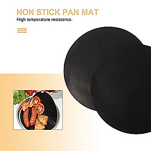 Cabilock Microwave Airfryer 6pcs Air Fryer Oven Liners Non- Stick Air Fryer Oven Mat Toaster Oven Microwave Bottom Mat Pizza Baking Pads for Air Fryers Steaming Cooking Silicone Air Fryer