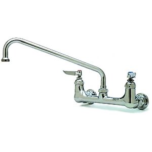 T&S Brass B-0231-CR B-0231-Cr, 8 Wall Mount Faucet, 1/2-Inch Npt Female Inlets, Cerama Cartridges, 12-Inch Swing Nozzle, Chrome