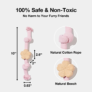 VETRESKA Dog Rope Toys - Durable Tug of War Dog Toy with Ergonomic Grip, Heavy Duty Dog Rope Toy for Large Breed Dog Puppy Training Playing Teething Chew Toys, Dog Gifts,Medium