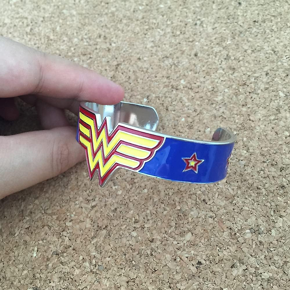 AYJBDGR TV Movies Show Metal Superhero Woman Bracelet Gifts for Women