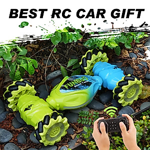 Funbud Gesture Sensing RC Stunt Car Toys - Best Christmas Birthday Gifts for 6 7 8 9 10 11 12 Year Old Boys, Remote Control 4WD Off Road Transform Vehicle, Kids Cool Present Ideas, 2.4Ghz