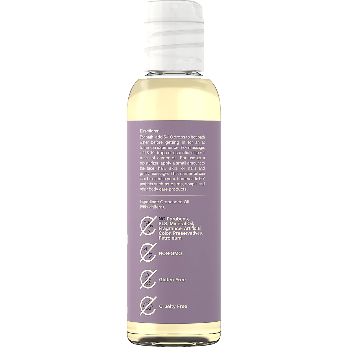 Horbäach Grapeseed | 4 fl oz | Moisturizing Oil for Face, Hair, Skin and Nails | Free of Parabens, SLS, & Fragrances | Coera