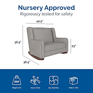 Baby Relax Hadley Double Rocker Chair, Baby Nursery Furniture, Taupe