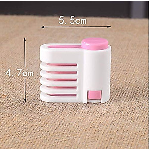 Pair Cake 5 Leveler Layers Slicer Cutter Cut Knife (Pink)
