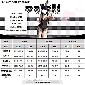 paloli Women Mai Sakurajima Cosplay Costume, One Piece Sexy Bunny Girl Bodysuit Set