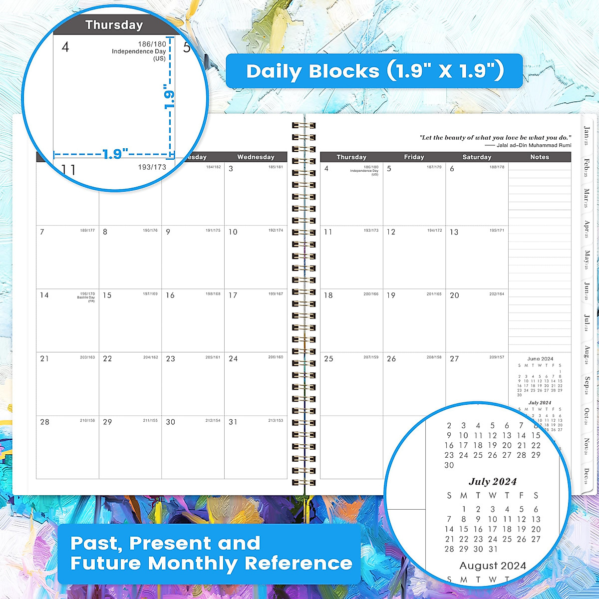 2023-2024 Monthly Planner/Calendar - Monthly Planner 2023-2024 with Two-Side Pocket, January 2023-December 2024, 9" x 11", Two Years Monthly Planner, Flexible Cover, Perfect Organizer
