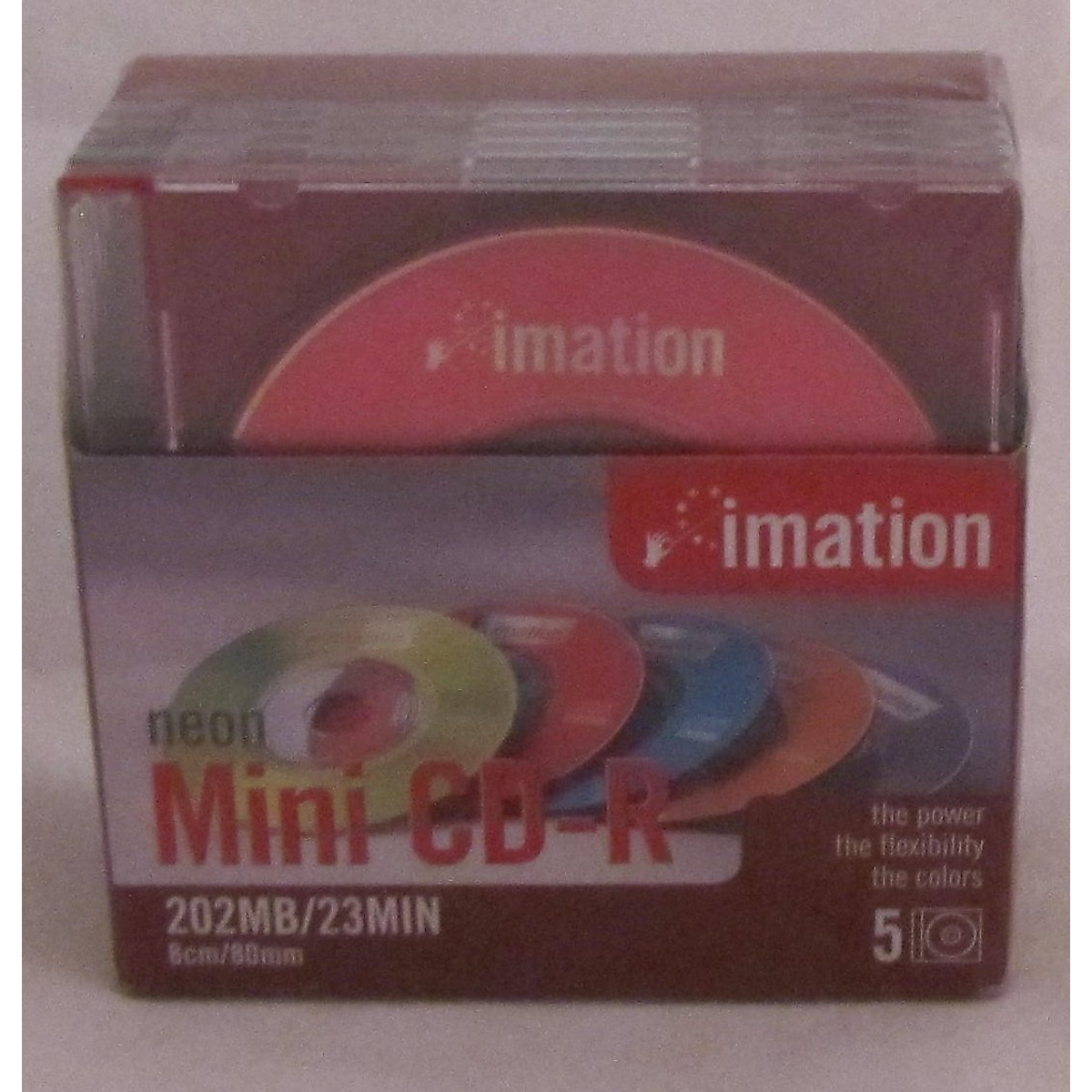 Imation Neon Mini CD-R 202MB/23 Min CDs