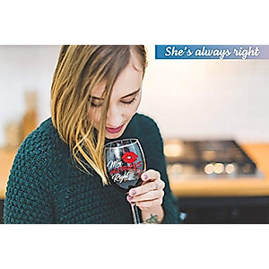 Funny Wedding Gifts | Mr. Right and Mrs. Always Right Glasses Beer & Wine Glass | For Engagement, Gifts for Couples, Anniversary, Newlyweds, Bridal Shower, Bachelorette, Valentines Day, Couples Unique