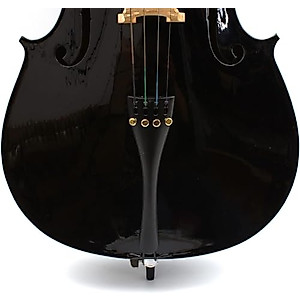 WUQIMUSC Full size Cello 4/4 Acoustic Cello Spruce Top Maple wood body Ebony Fittings with Black Bag, Bow, Rosin for Students &Kids& Adults&Beginners