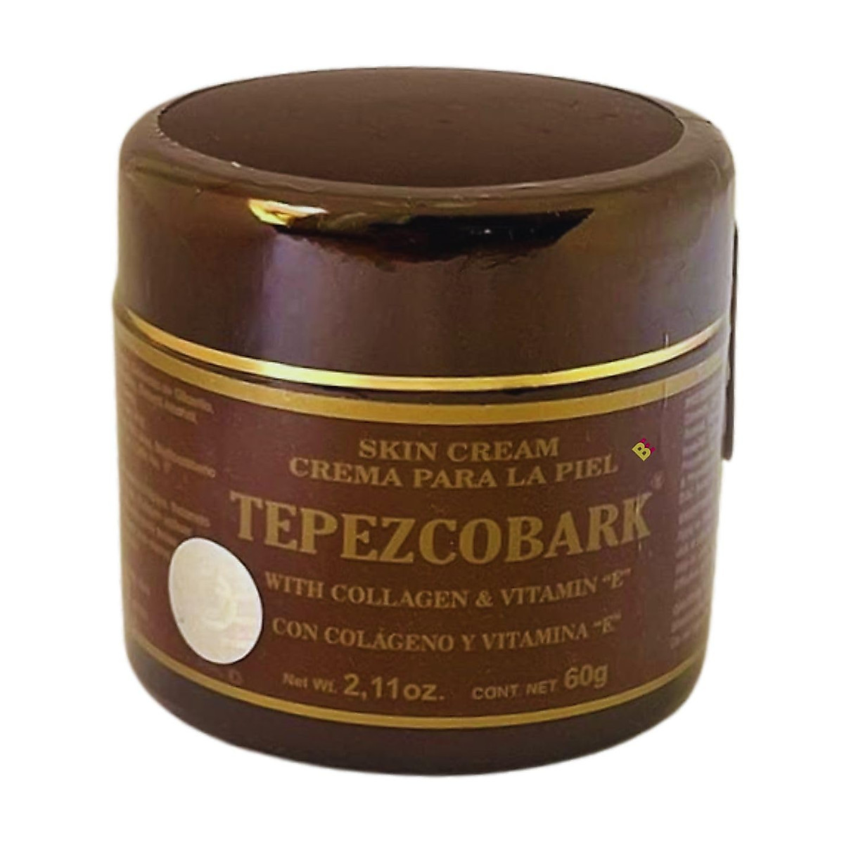 Tepezcohuite Cream (Tepezcobark), with Collagen (Colageno) & Vitamin E, 2.11oz, 60 gr, in E, 100% Natura, great for all skin concerns