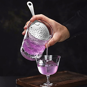 Cocktail Julep Strainer Jigger Set - Stainless Steel Bar Tools for Bartending