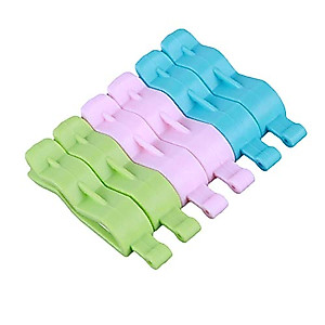 U-M PULABO DurableCreative Colorful Trash Can Clip Garbage Bag Fixed Clip Household Trash Can Anti-Slip Holder, 6Pcs/Set Adorable Quality & Practical