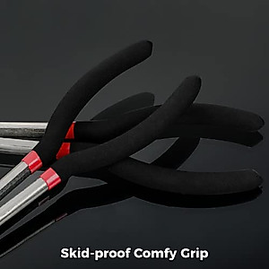 joyibay Long Reach Needle Nose Pliers, 5 Pcs 11-Inch Long Needle Nose Pliers Hose Grippers Set with Pouch, Includes Straight Angle, 25, 45, 90 Degree, O-Typed Long Reach Pliers for Narrow Spaces