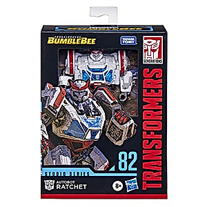 Transformers Toys Studio Series 82 Deluxe Class Bumblebee Autobot Ratchet Action Figure - Ages 8 and Up, 4.5-inch