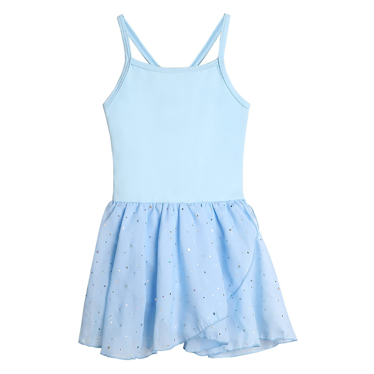 EQSJIU Ballet Costumes For Girls Toddler Dance 2t 3t 18-24 Months Leotards With Skirts Tutu Outfits Bodysuits Light Royal Blue