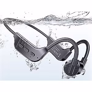 fojep 3-in-1 Bone Conduction Headphones for Swimming/Waterproof, Open Ear Bluetooth Headphones, Wireless Earphones Sport Earbuds with Built-in MP3 Player 32G Memory for Running, Cycling, Hiking, Gym