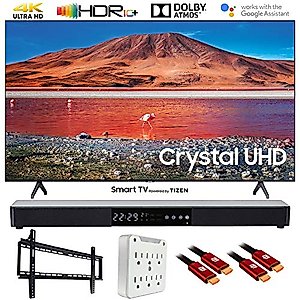 SAMSUNG UN43TU7000 43" 4K Ultra HD Smart LED TV with Deco Gear Soundbar Bundle