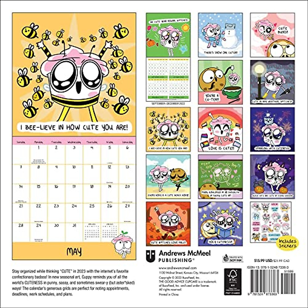 The Good Advice Cupcake 2023 Wall Calendar: Be Cute Year-Round, B*tches!