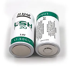 YUTSUJO (2-Pack) 3.6V 13Ah LSH20 D Size Lithium Thionyl Chloride Battery, Raised Positive and Flat Negative
