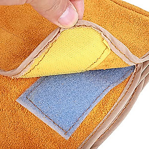 Welding Spats 1 Pair Leather Welding Boot Covers Retardant Welding Boot Cover Welder Leg Foot Safety Protection Safety Boot Cover Leg Foot Protection Cover