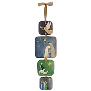 Cathedral Art, 16" (Abbey & CA Gift) Nativity Ornament with Words, Multi