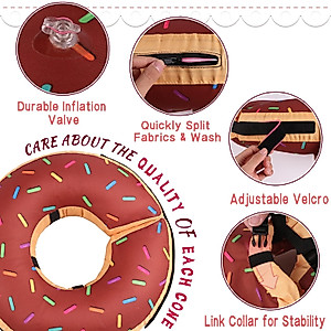 Inflatable Soft Dog Cone Collar for Small Medium Large Dogs & Cats Alternative After Surgery, Blow Up Pet Donut Neck Cone Prevent from Biting & Scratching, Comfy Adjustable Recovery Pillow Collar…