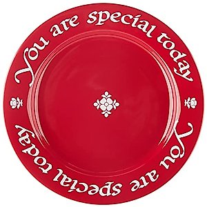 Waechtersbach You Are Special Plate, Birthday Plate or Special Occasion Plate for Celebrations – Red Dinner Plate, Microwave & Dishwasher Safe Cherry Red Plate w/ Pen & Gift Box (10.75”)
