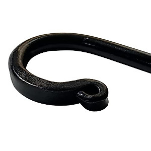 Saving Shepherd 6 Wrought Iron S Hooks - 3inch Hand Forged with Scrolls (Set of Six) by Amish Blacksmith Lancaster Pennsylvania USA Black