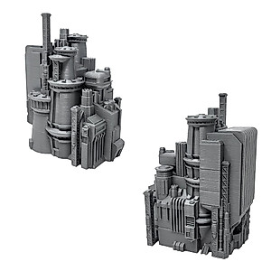 6mm Sci-Fi Cityscape Bundle 3 - Tabletop Terrain for Miniatures Games such as Epic Battletech Adeptus Titanicus (Bundle 3)