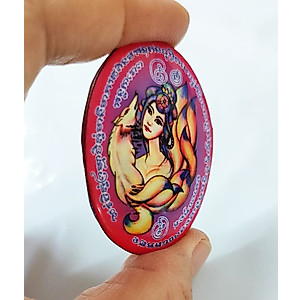 Miracle Amulet Magic Thai Inn koo Couple 9 Tails Fox Lady Spells Charm Talisman Occult Sorcery Love Lover Couple Money Forture Business Luck Blessing by Arjarn Ton