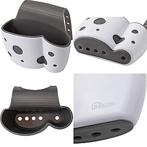 UNIKON 2 Pack Sink Caddy Sponge Holder Sink Sponge Organizer, Hanging Kitchen Adjustable Strap Faucet Caddy, White