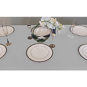 Kadut Rectangle Tablecloth (60 x 102 Inch) White Rectangular Table Cloth for 6 Foot Table | Heavy Duty Fabric | Stain Proof Table Cloth for Parties, Weddings, Kitchen, Wrinkle-Resistant Table Cover