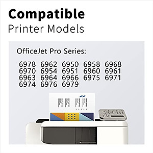 902XL Ink Cartridges LemeroSuperx Remanufactured Ink Cartridge Replacement for HP 902XL 902 XL Ink Cartridges, for 6978 6962 6950 6958 6968 6970 Combo Pack