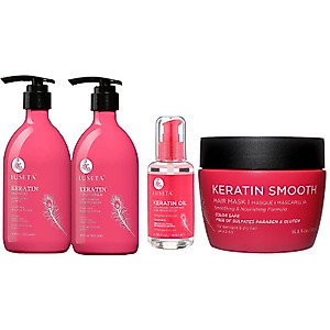 Luseta Keratin Shampoo and Conditioner & Hair Oil & Smooth Hair Mask