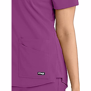 BARCO Grey's Anatomy Stretch GRST011 Women's Emma Scrub Top Bright Iris S