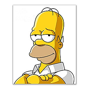 Simpsons Poster Prints - Set of 6 (8 inches x 10 inches) Movie Poster Prints - Bart Homer Marge Lisa Maggie