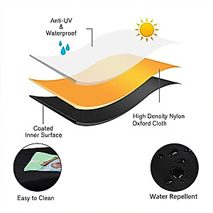 Airway Riding Lawn Mower Cover, Waterproof Universal Tractor Cover Fits Decks up to 54 inches ,Heavy Duty Polyester Oxford, Durable, UV, Water Resistant Covers for Your Riding Garden Tractor 72 inches L x 54 inches W x 46 inches H, Black, X-Large