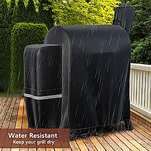 QuliMetal Grill Cover for Traeger Pro 22, Pro 575, Lil' Tex Elite 22, Eastwood 22, Century 22 Series Grills, Z Grills 550B and Z Grills Smoker, Heavy Duty Waterproof Grill Cover with Handle, 600D