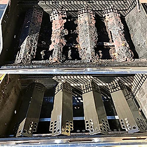 Yiming Grill Replacement Parts for Charbroil 463436215, 463436214, 463439915, 463436213, 463439914 Grill Models. Grill Burner Pipe Tubes, Heat Plate Tent Shields, Carryover Tubes Replacement Kit.