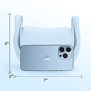 CECILE Designer Shoulder Handbags for Women, Mini Crossbody Purse Bag, Small Trendy Clutches wth 2 Straps (Blue)