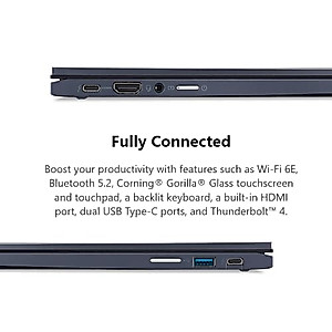 acer Chromebook Spin 714 CP714-1WN-53M9 Laptop Intel Evo Intel Core i5-1235U 14" 1920x1200 IPS Touch Display 8GB LPDDR4X 256GB SSD Wi-Fi 6E FHD MIPI Webcam Backlit Keyboard Chrome OS